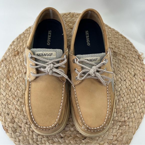 Sebago | Shoes | Sebago Boat Shoes Marine Grip Tan Sz 95 Nubuck 9s Lace ...
